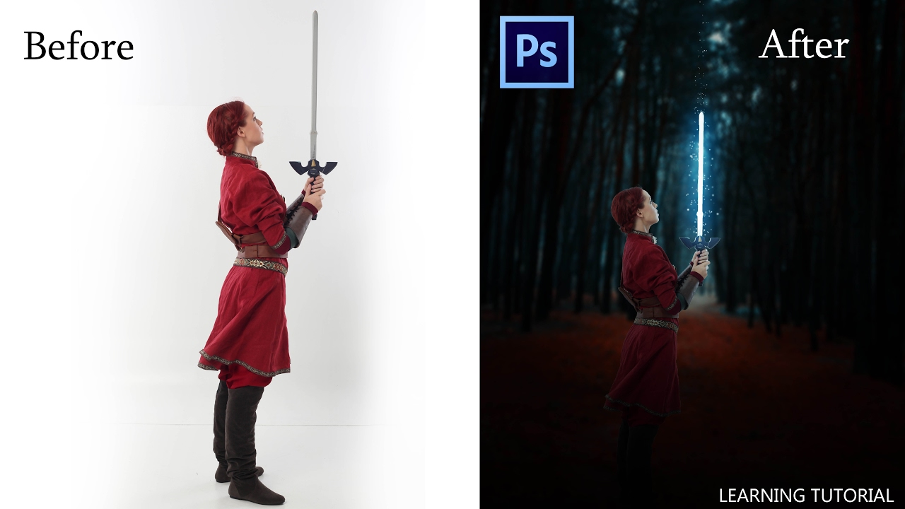 Magic sword -- Photoshop Manipulation tutorial for beginners - YouTube