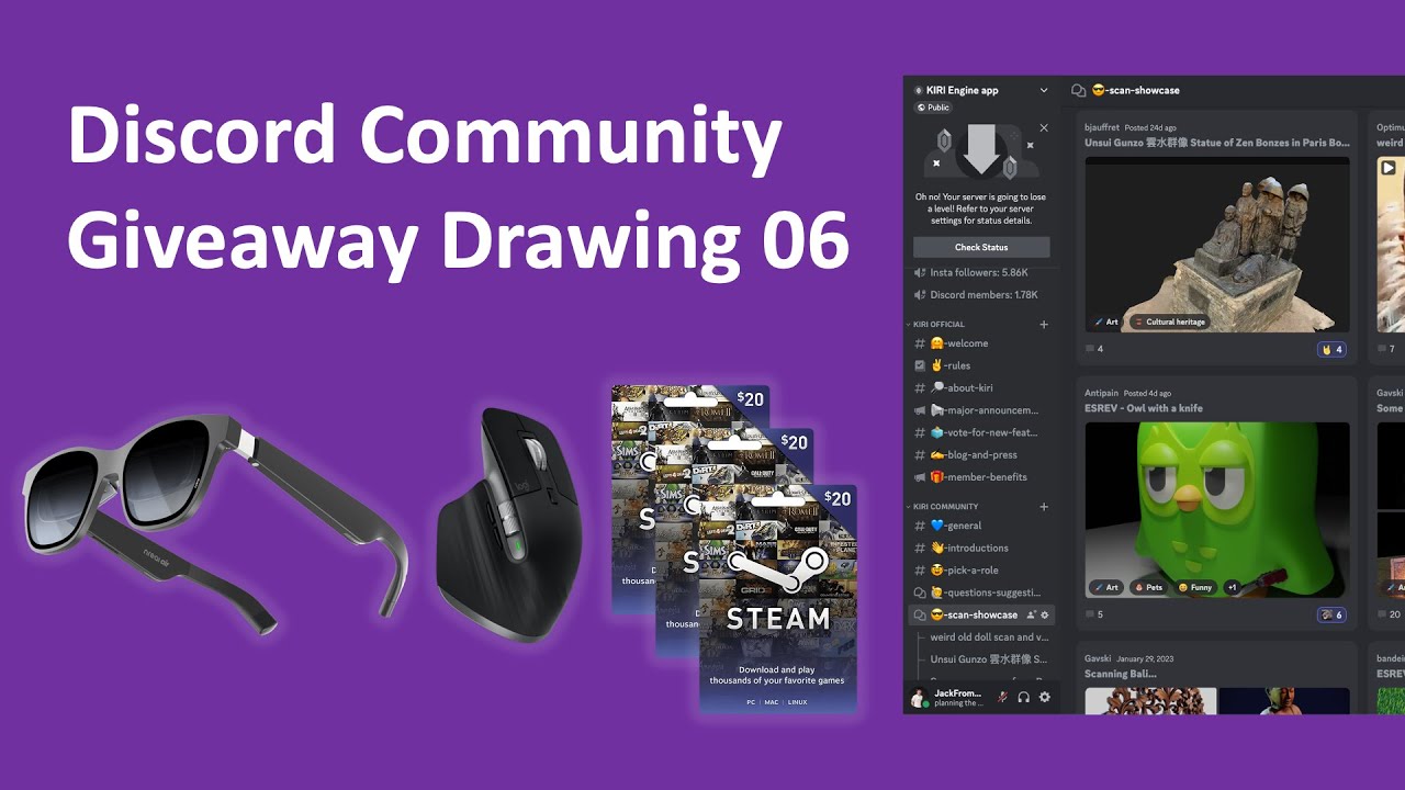 KIRI Discord Community - Live Giveaway Drawing 06 - YouTube