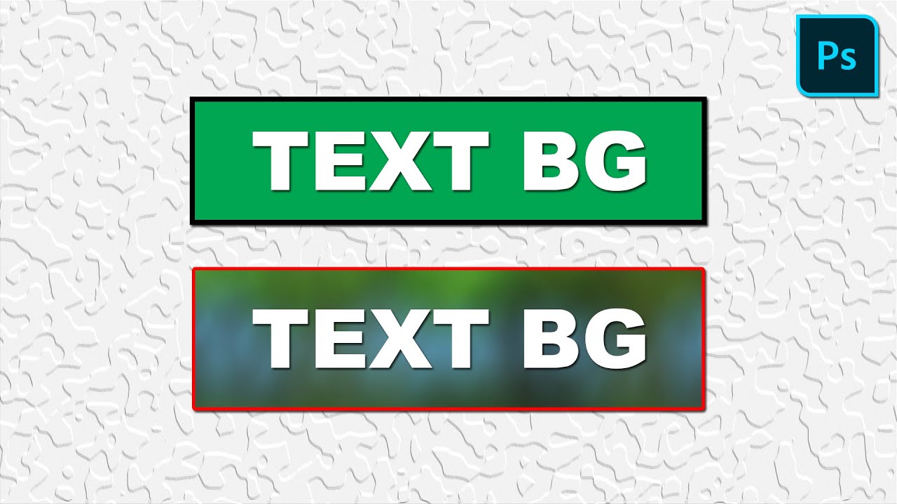 How to add a background in text in Photoshop - YouTube