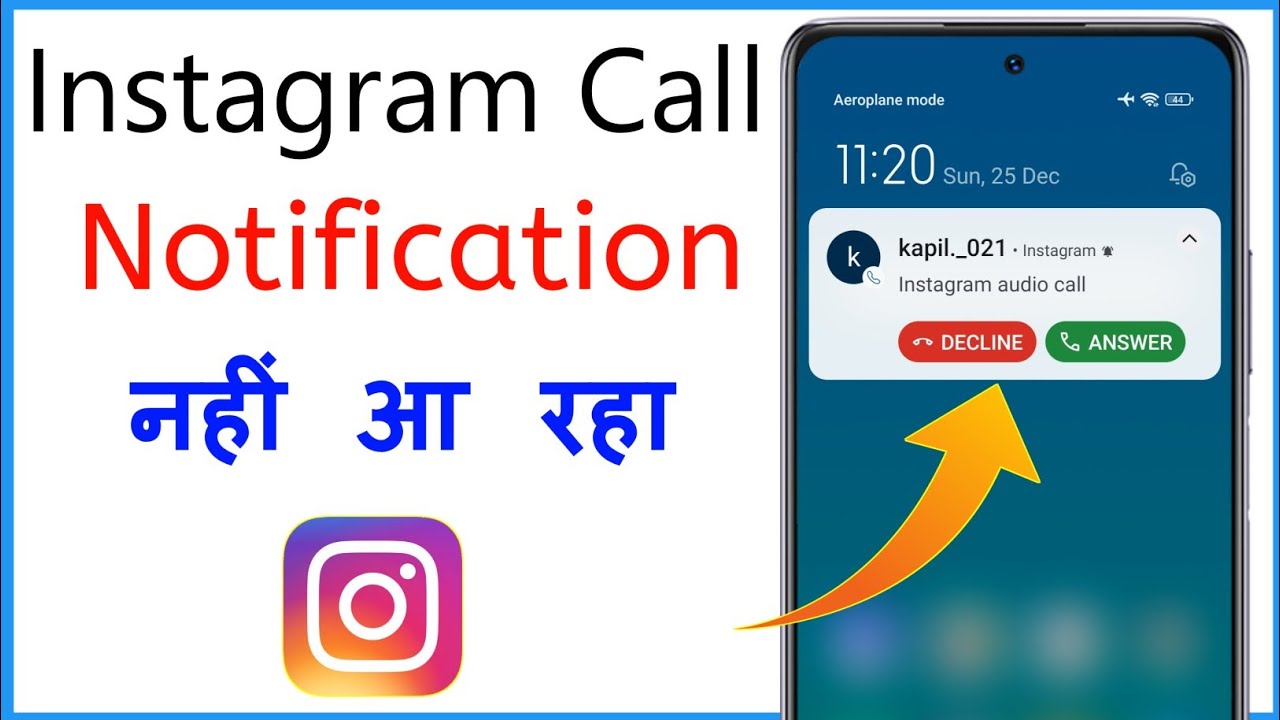 Instagram Call Notification Not Showing | Instagram Par Call ...