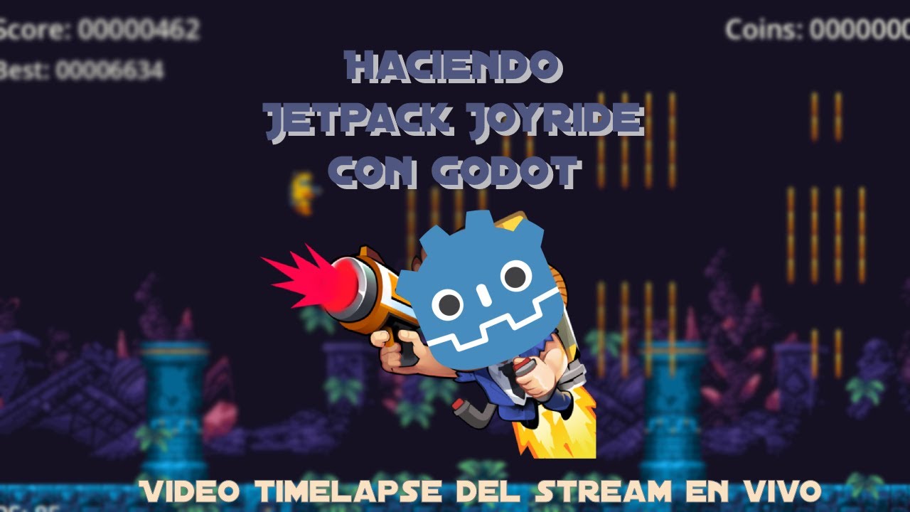 TimeLapse video del stream en vivo de Programando un Jetpack Joyride en Godot Parte 1 - YouTube