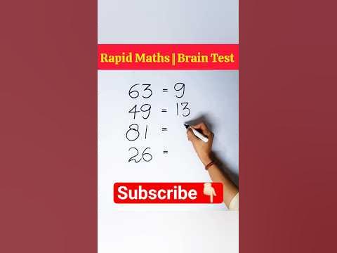 Rapid Maths || Brain Test🤔#maths#mathstricks#mathematics# ...