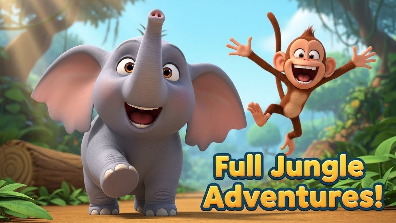 Elephant and Monkey Cartoon | Bombo & Zippy Full Jungle Adventures 😂 ...