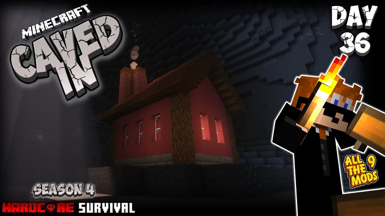 Minecraft: Caved In - Warp Stone Saves Lives - Day 36 | S4 [ ATM 9 ...