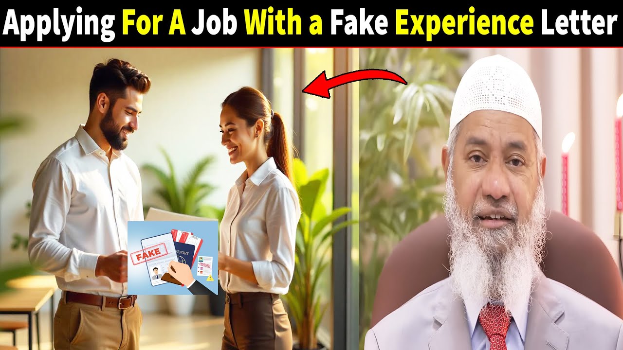 Applying For A Job With a Fake Experience Letter - Dr Zakir Naik - YouTube