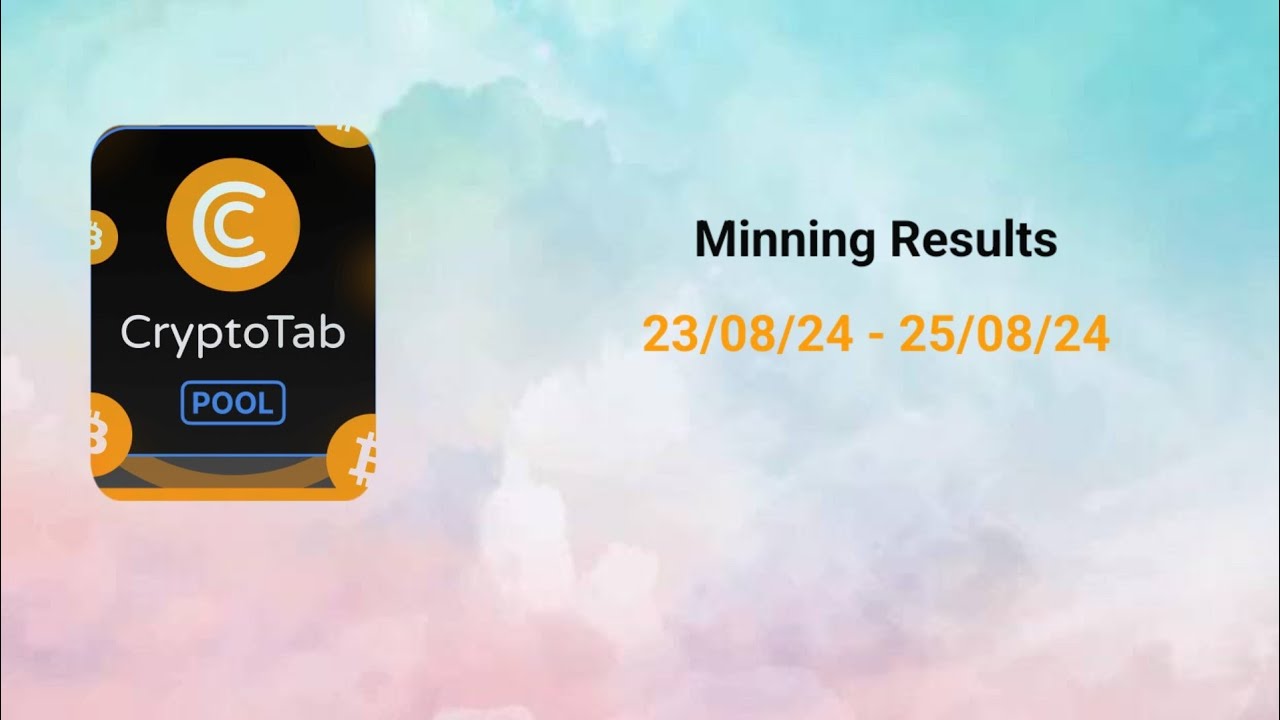 CT POOL MINING RESULT FOR 23/08/24 - 25/08/24 - YouTube