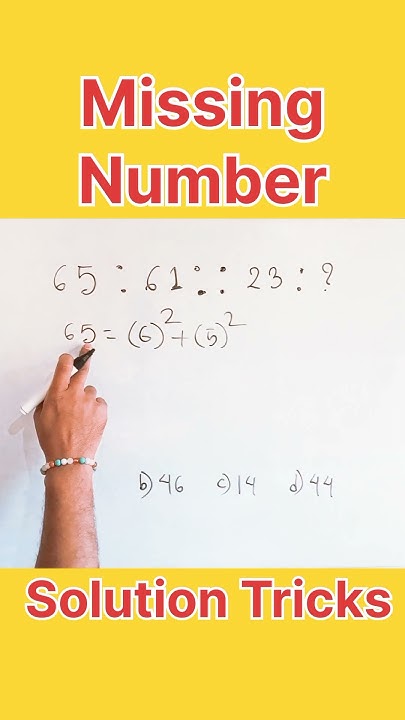 missing number /how to find missing number/number analogy/ #ytshorts - YouTube