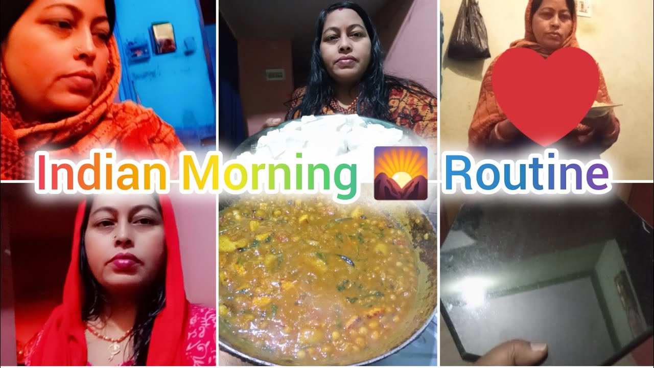Indian Morning Routine ll mtr paneer recipe ll Breakfast♥️ 🎄25/12/24 ...