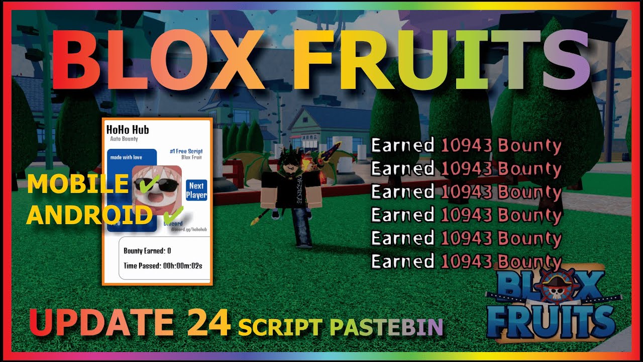 BLOX FRUITS Script Mobile UPDATE 24 AUTO BOUNTY, BOUNTY HUNTER, DODGE ...