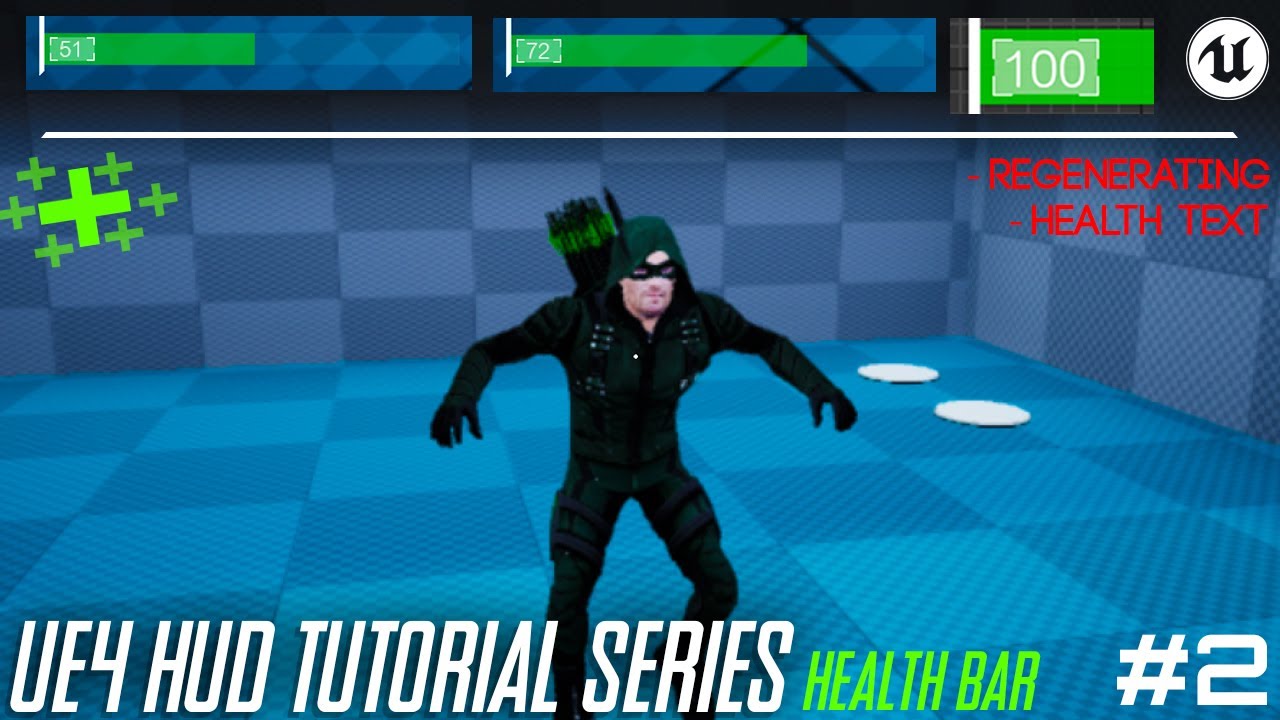 UE4: 3rd person HUD series | Regeneration & Health text 2 - YouTube