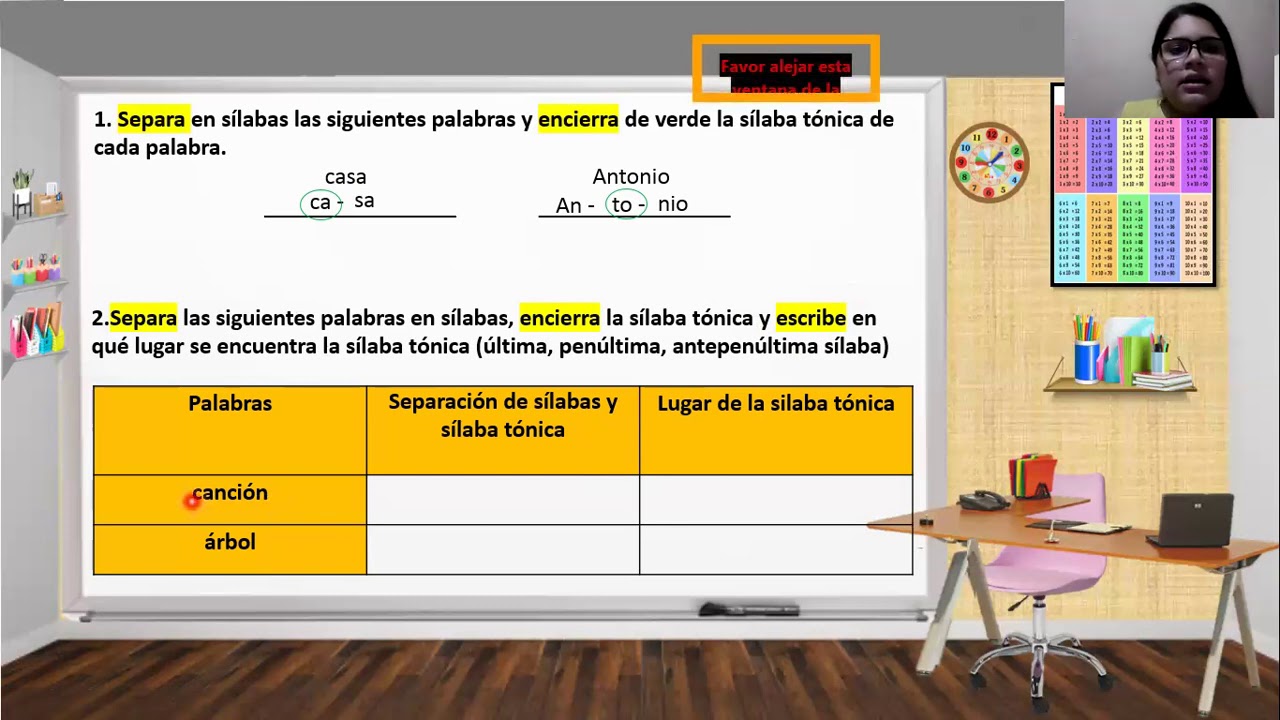 Español tercero sílaba tónica - YouTube
