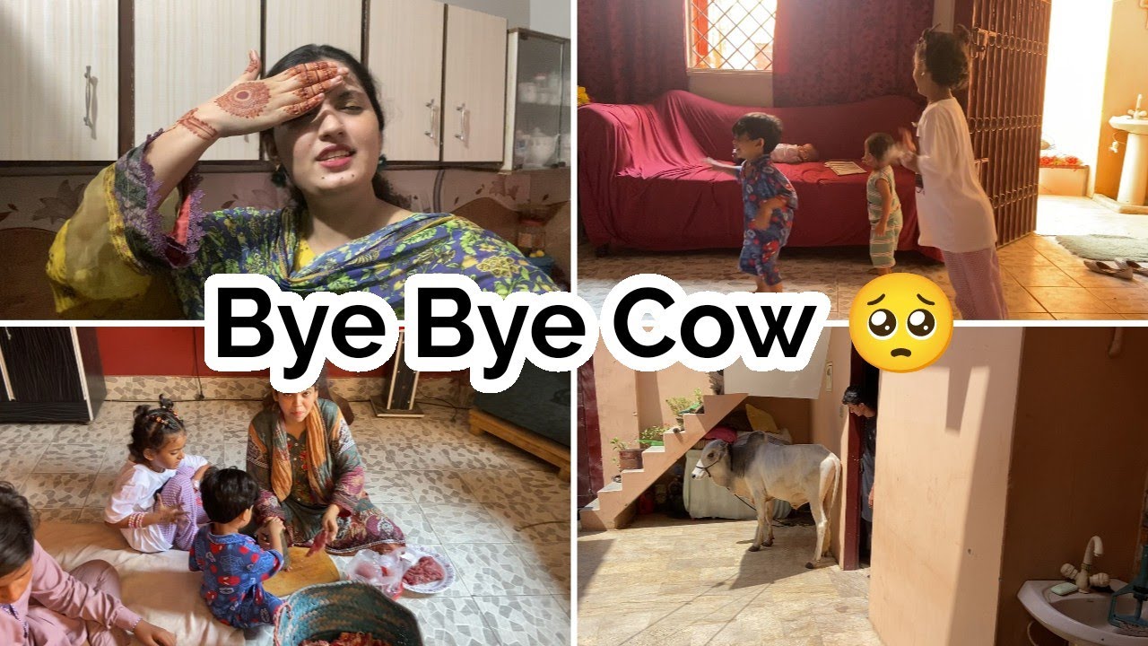 Bye Bye Cow 🐮 Hamari Cow Zibah Ho Gi 🥺 Eid Second Day 💗 Sister In Law's ...