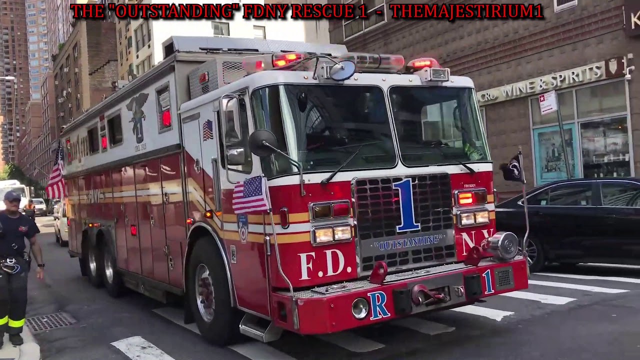 COMPILATION OF "FDNY RESCUE 1 ONLY" RESPONDING ON THE STREETS OF ...