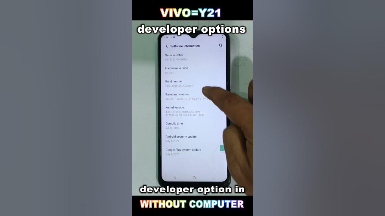 how to Vivo Y21 developer option setting |enable developer option in Vivo y 21|developer option ...