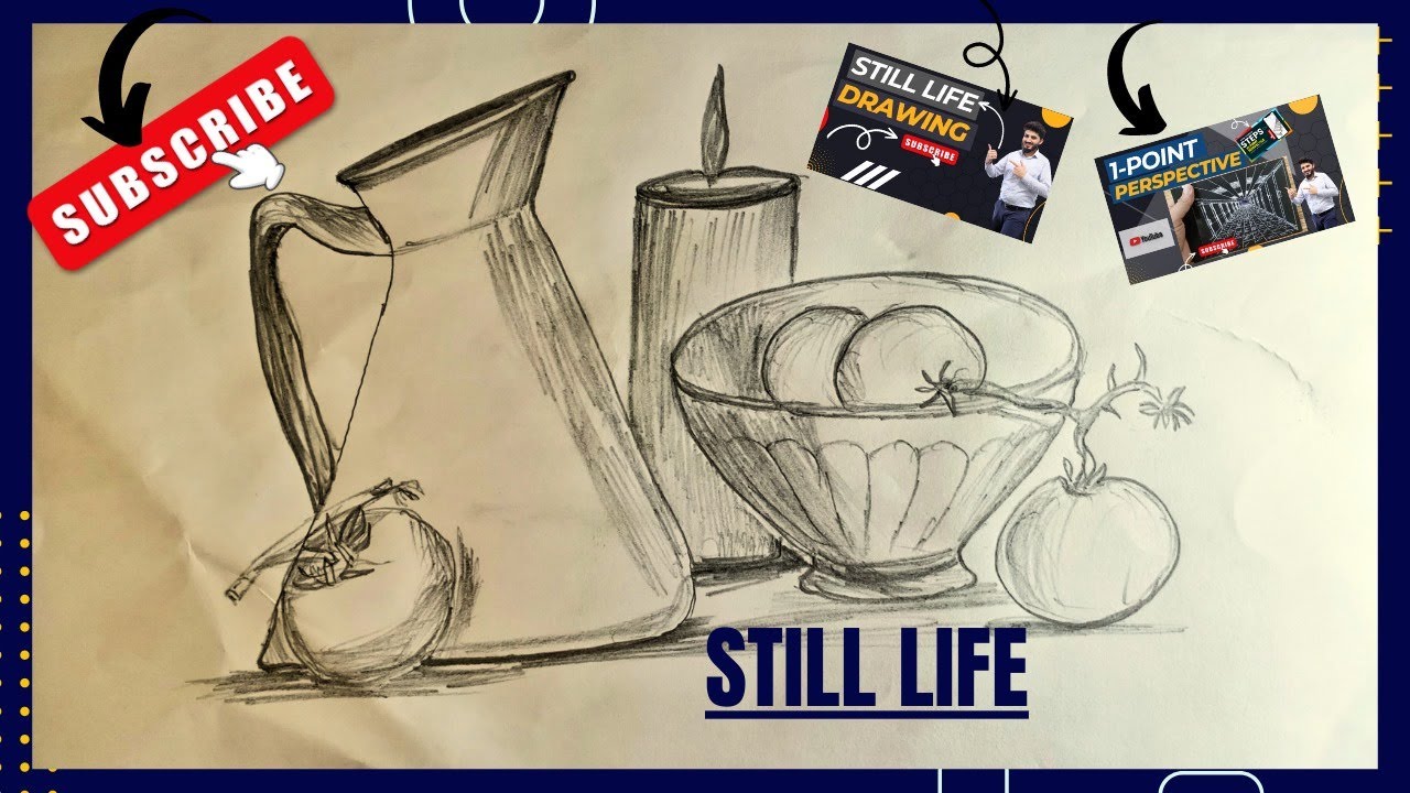 Creative Idea of Still Life Drawing for Beginners | How to draw still ...