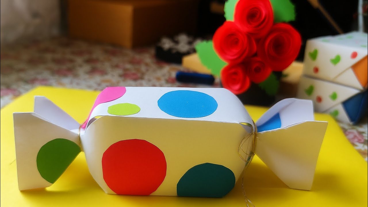 🌈 Colorful Paper Candy Box | Easy DIY Gift Idea - YouTube
