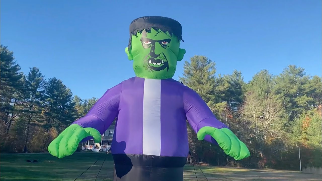 [REVIEW] Gemmy 2010 12ft Tall Frankenstein Inflatable - YouTube