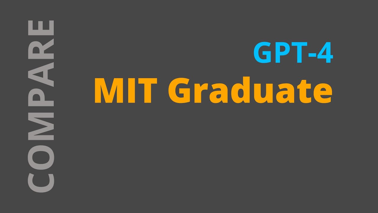 GPT-4: The Perfect MIT Mathematics Graduate (pure Logic?) - YouTube