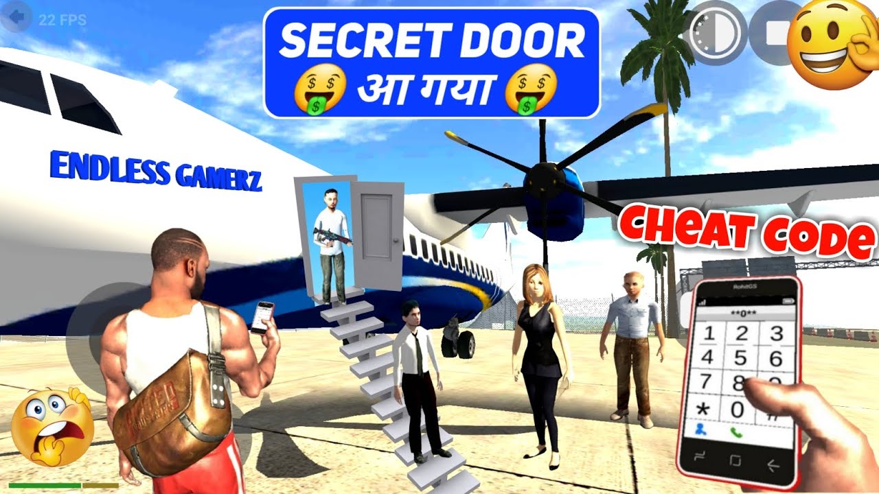 Finally Aeroplane Secret Door Code in Indian Bike Driving 3d New Update ...