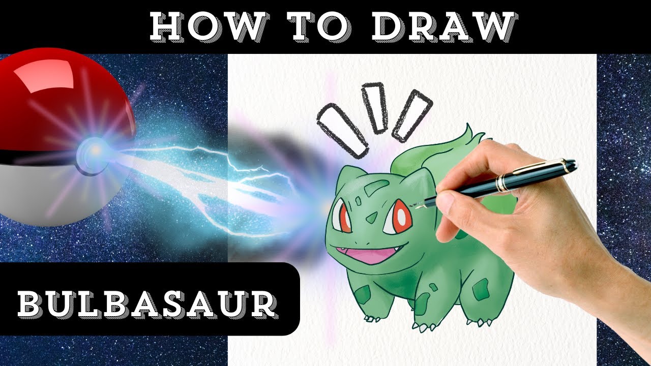LVL EASY - Bulbasaur How to Draw - Step-by-Step Pokemon Drawing ...