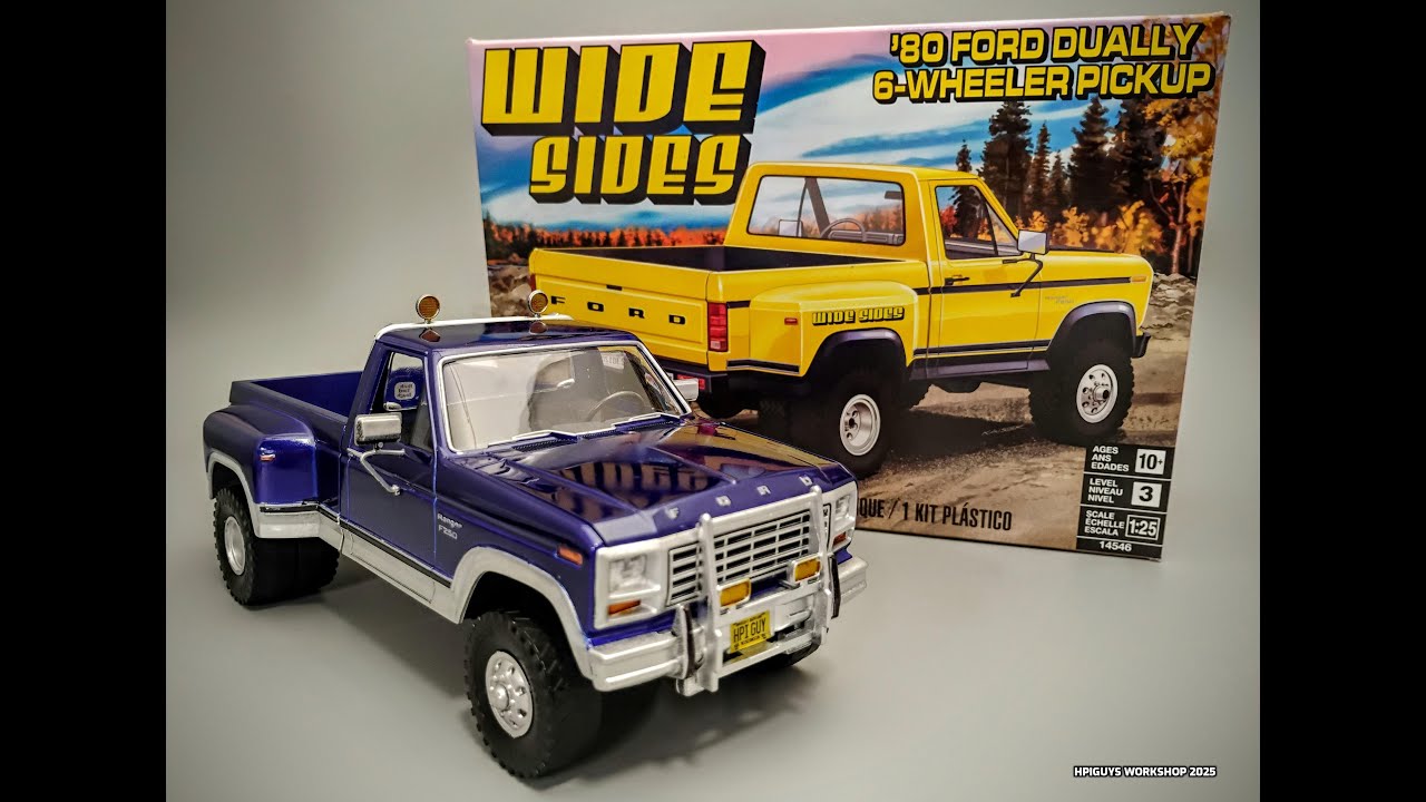 1980 Ford F250 4WD Dually 460 V8 1/25 Scale Model Kit Build How To ...