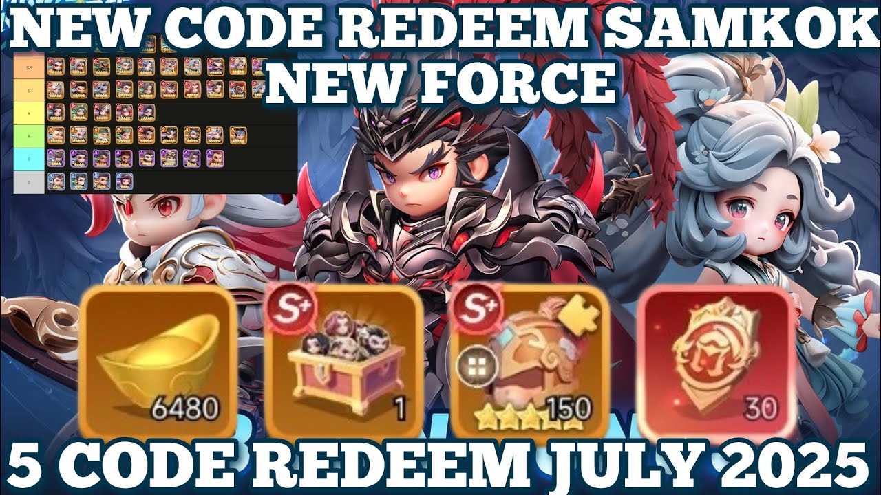 New Code & Tier List Samkok New Force 2025 ! Gift Code Samkok New Force Terbaru Hari Ini - YouTube