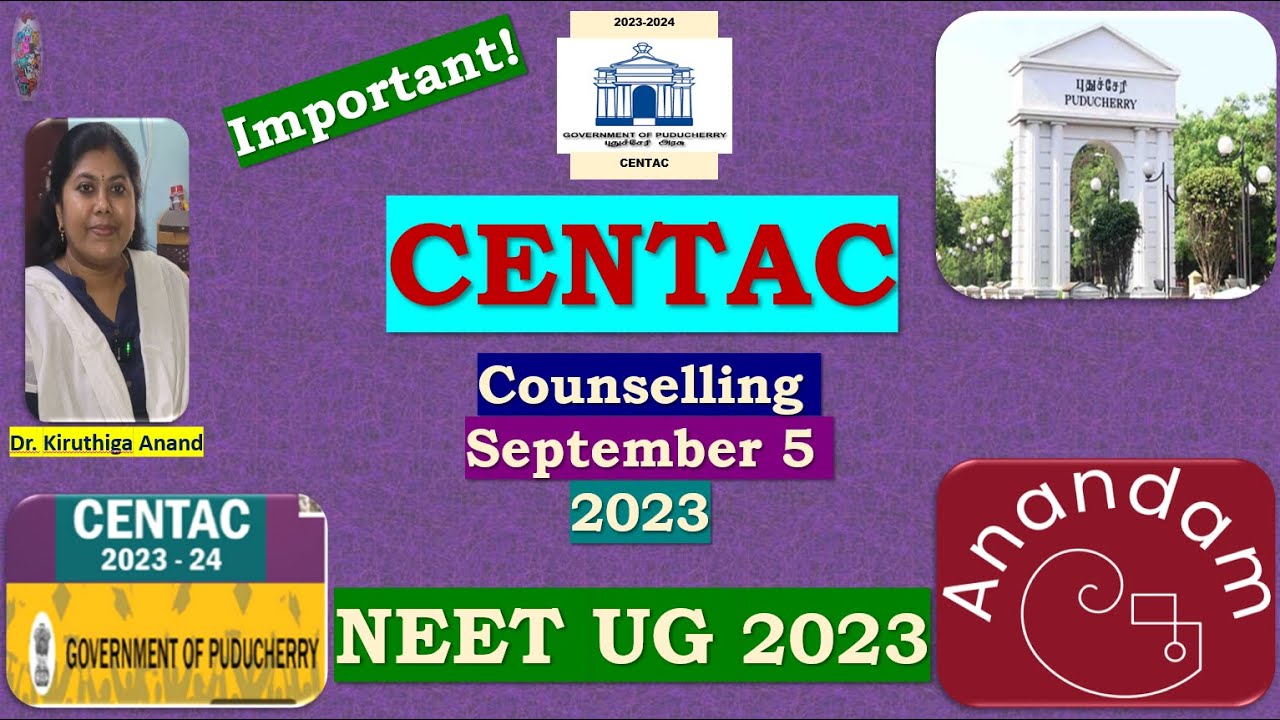Attention! CENTAC Puducherry UG Counselling September 5 2023 #centac # ...