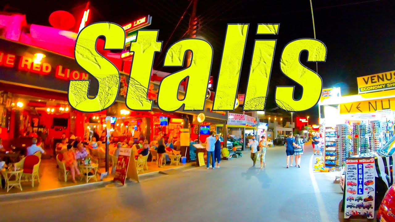 Nightlife of Stalis, Crete Greece 2021, Walking Tour, 4K UHD - YouTube