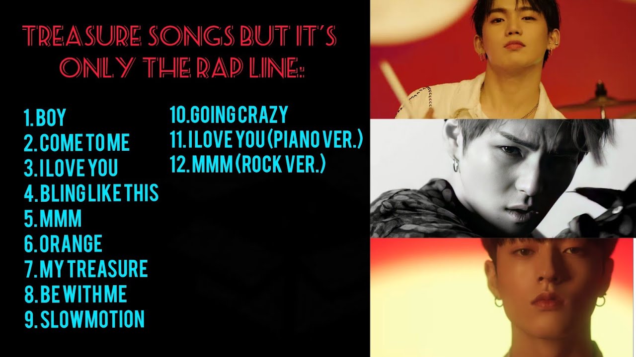 All TREASURE Songs but it's only the Rap line | Hyunsuk, Yoshi, Haruto ...