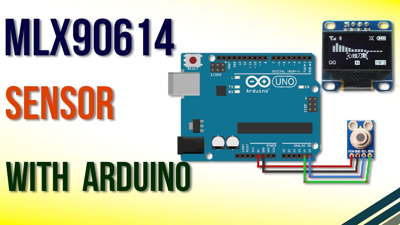 MLX90614 Non Contact Infrared Thermometer with Arduino | Non-contact ...