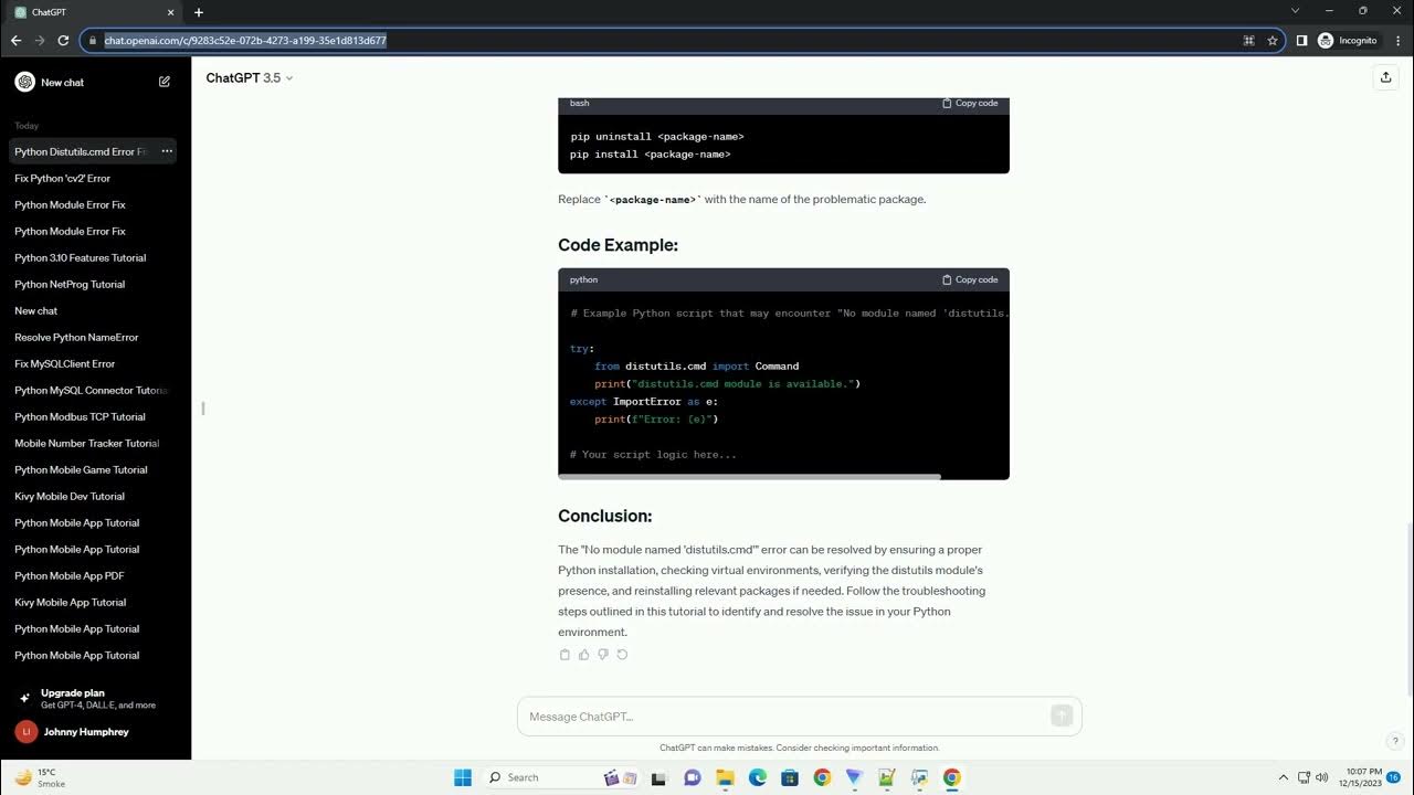 Python No Module Named Distutils Cmd Youtube