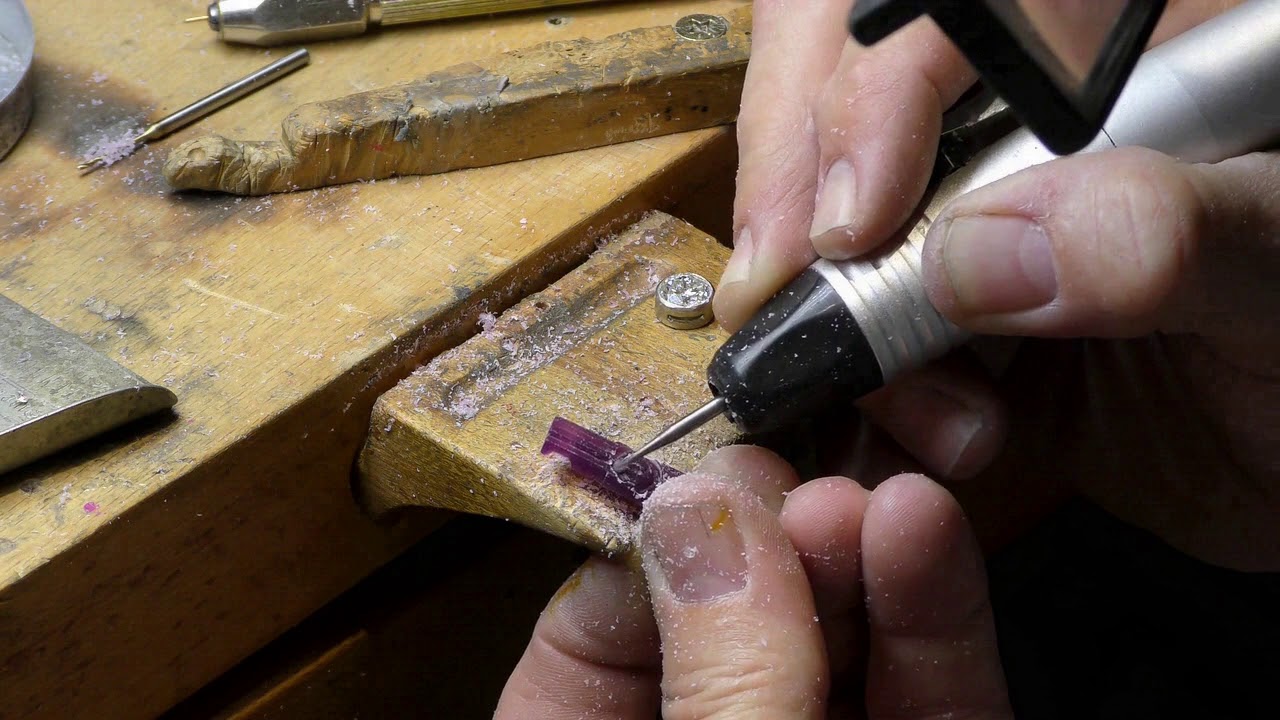 Modern Bezel Diamond Bar Pendant - YouTube