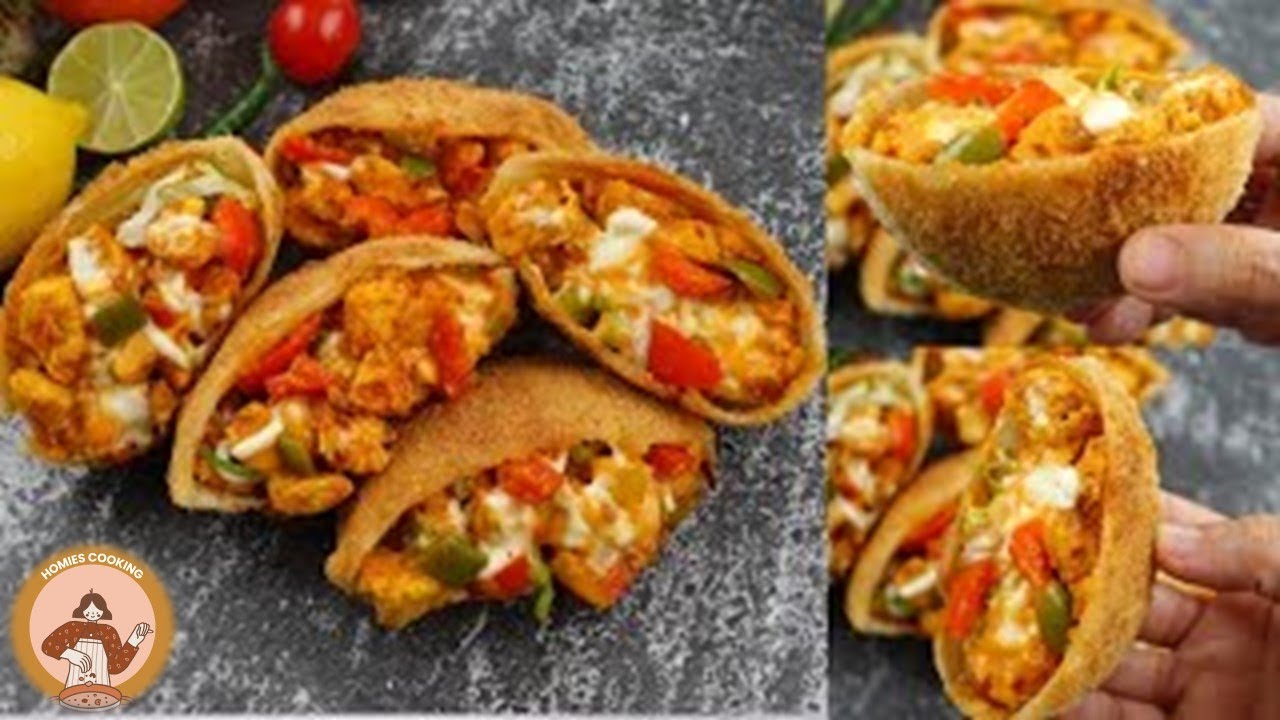 Chicken Bread Pockets Recipe By Homies Cooking | Bread Chicken Snacks ...