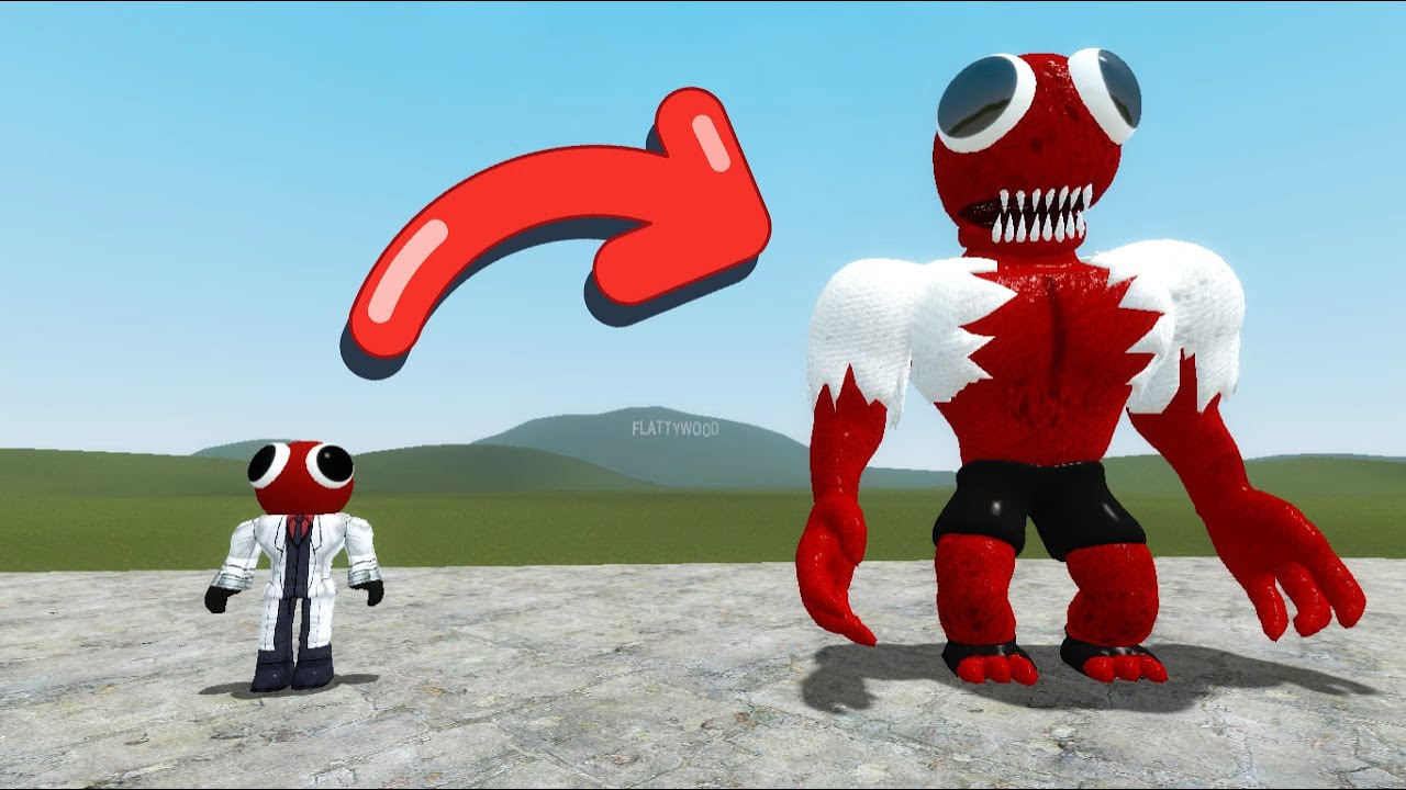 HOW TO TRANSFORM INTO A RED MUTANT from RAINBOW FRIENDS In Garry's Mod ...