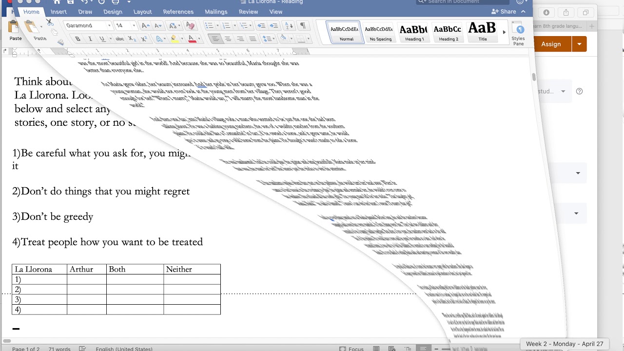 Connect the text - La llorona & King Arthur - YouTube