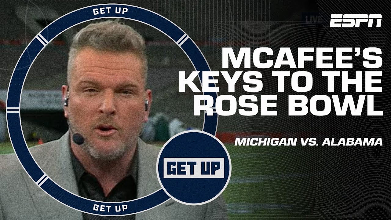 Pat McAfee's keys to the Michigan-Alabama matchup in the Rose Bowl 🌹 ...