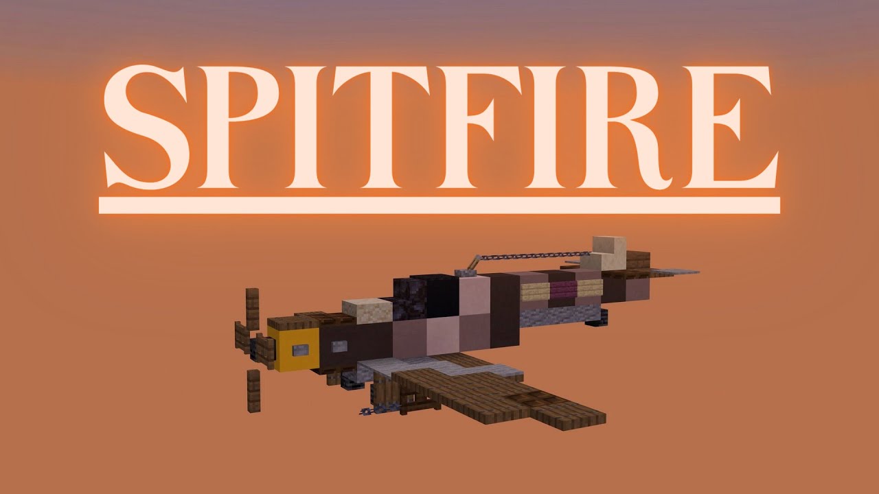 Minecraft: How to build a Fighter Plane in Minecraft (Spitfire ...
