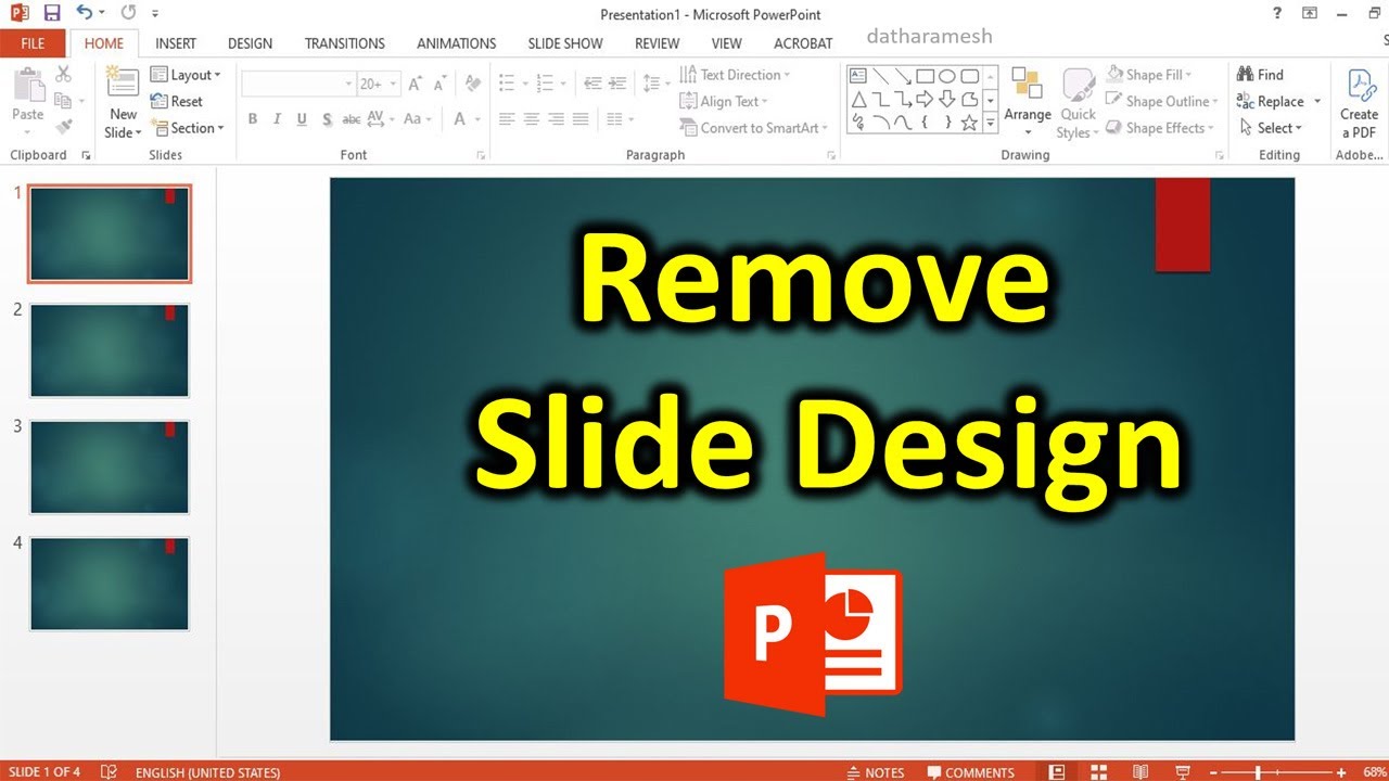 How to Remove Slide Design In PowerPoint - YouTube