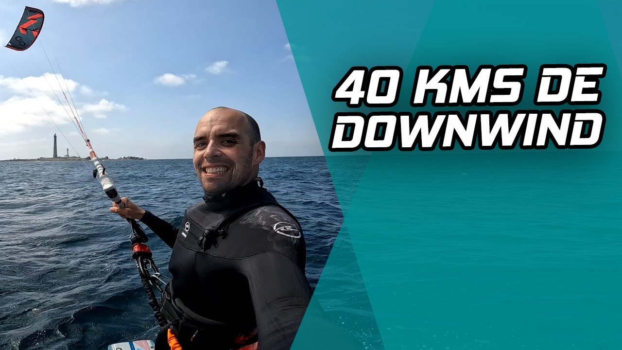 40kms de downwind en kitesurf - YouTube