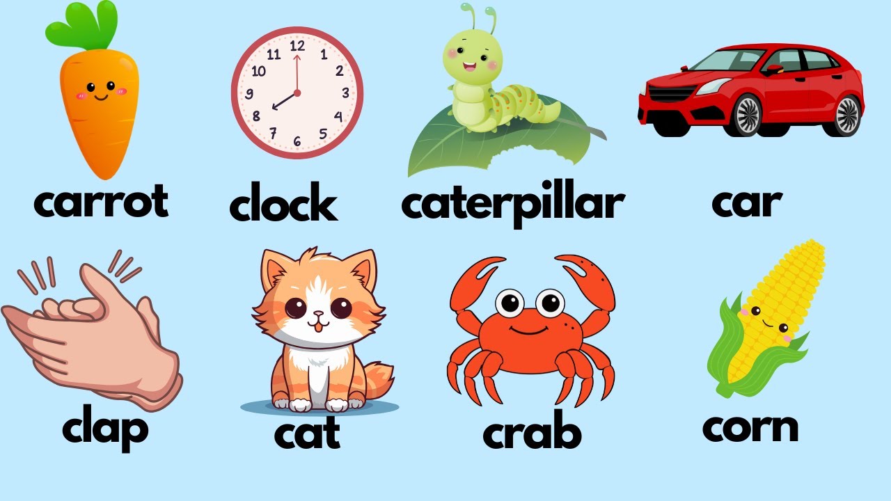 Words start with letter C | phonic song | kids video | phonics letter c ...