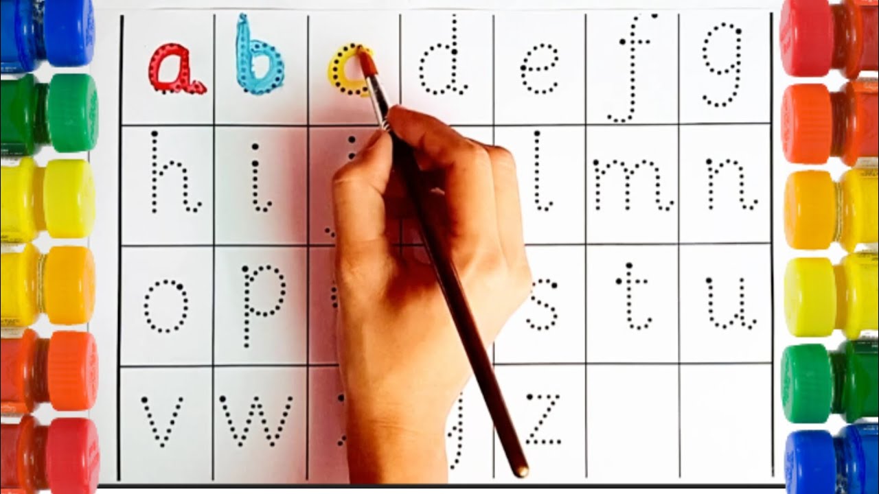 Learn and Paint Small Latters a to z for toddlers Phonics a to z | Kids ...