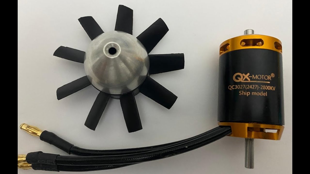 QX-MOTOR (ship model motor) with Mini fan evo - YouTube