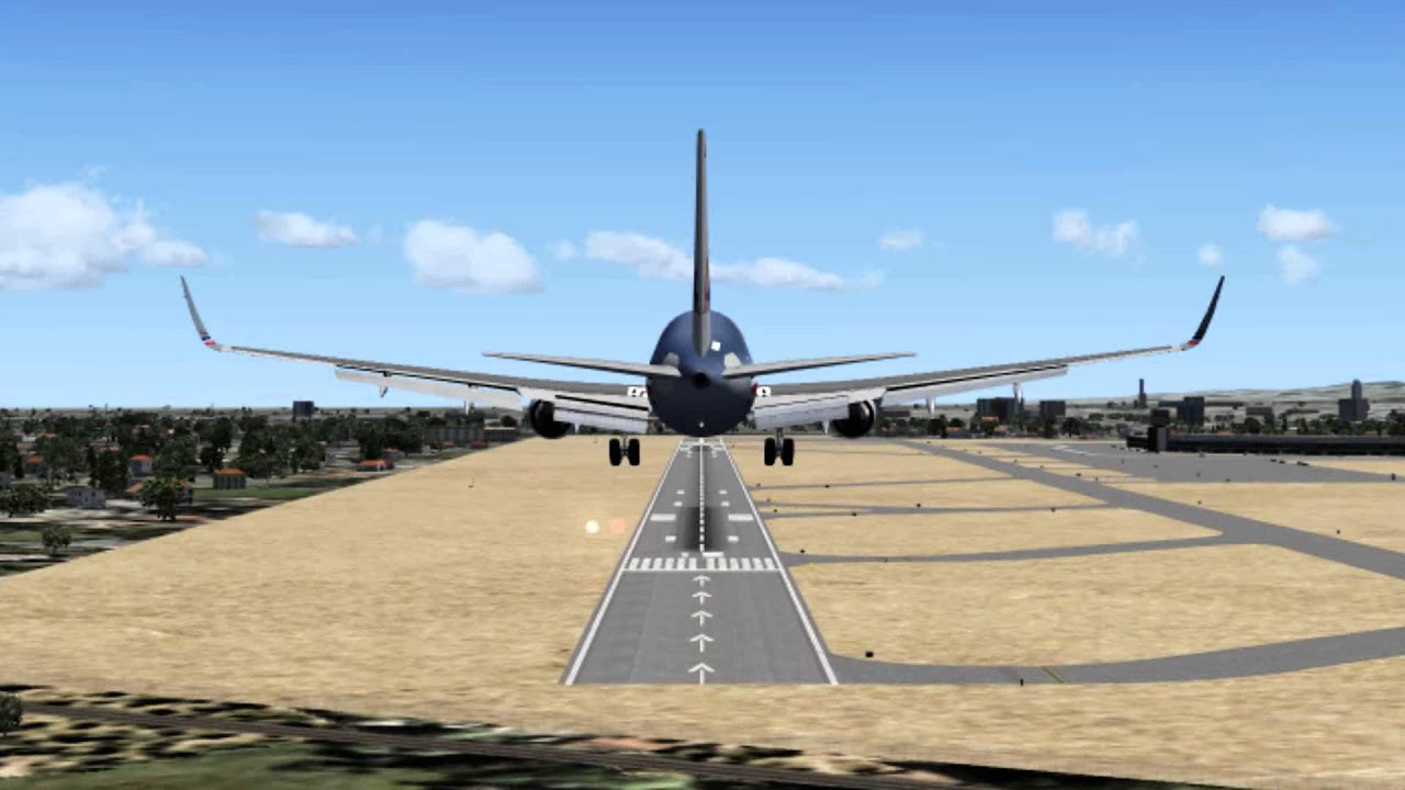 boeing 767 LANDING - FLIGHT SIMULATOR - YouTube