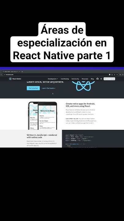 Áreas De Especialización En React Native Parte 1 React Reactjs Reactnative
