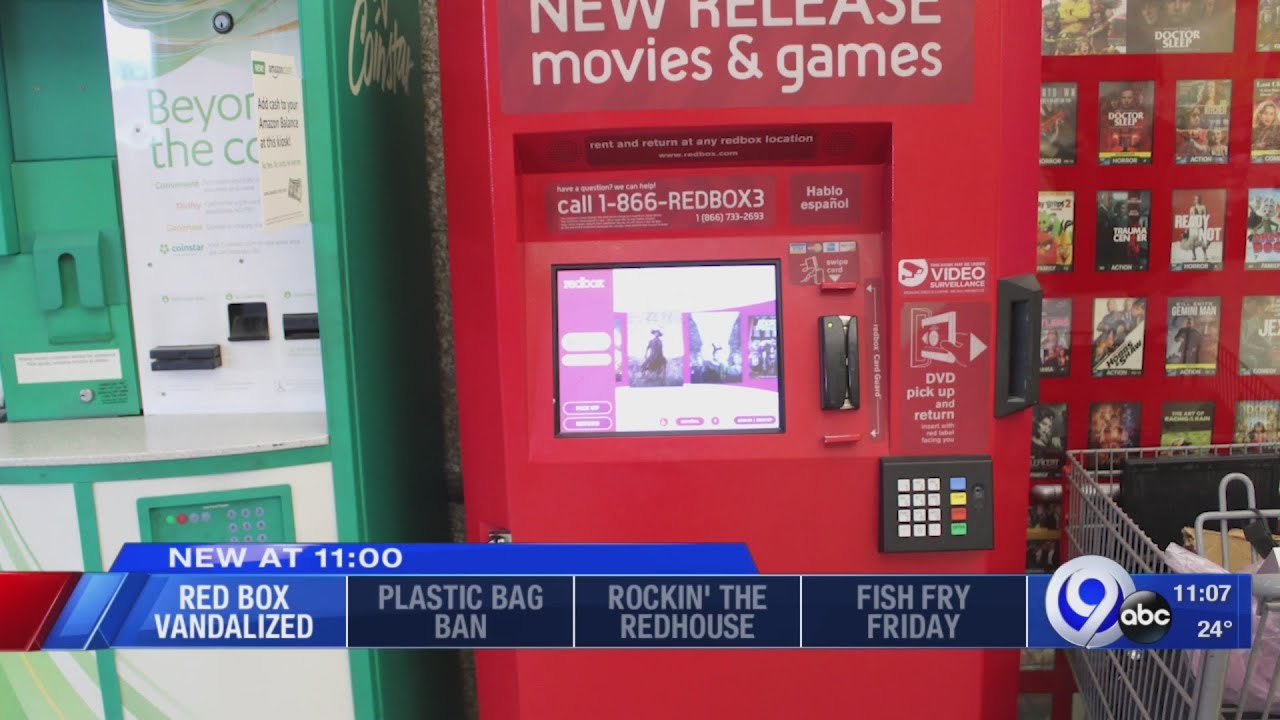 Deputies investigating vandalized Redbox machine - YouTube