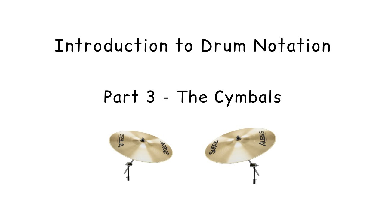 Introduction to Drum Notation - Part 3: The Cymbals - YouTube