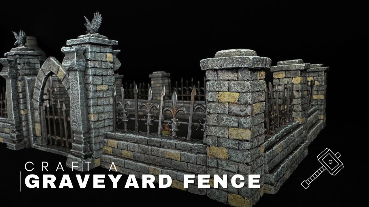 Craft a Graveyard Fence and Gate for Tabletop Gaming | Completely ...