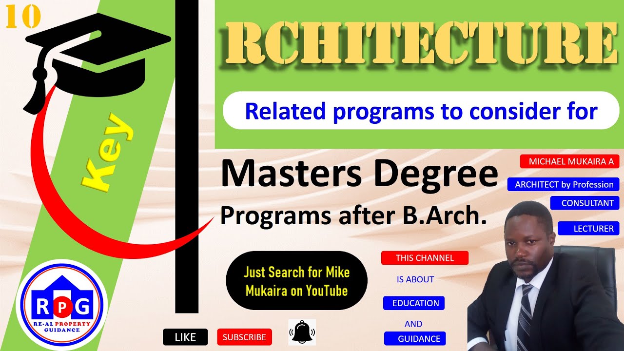Key Architecture Masters Degree Programs after Bachelor of Architecture ...