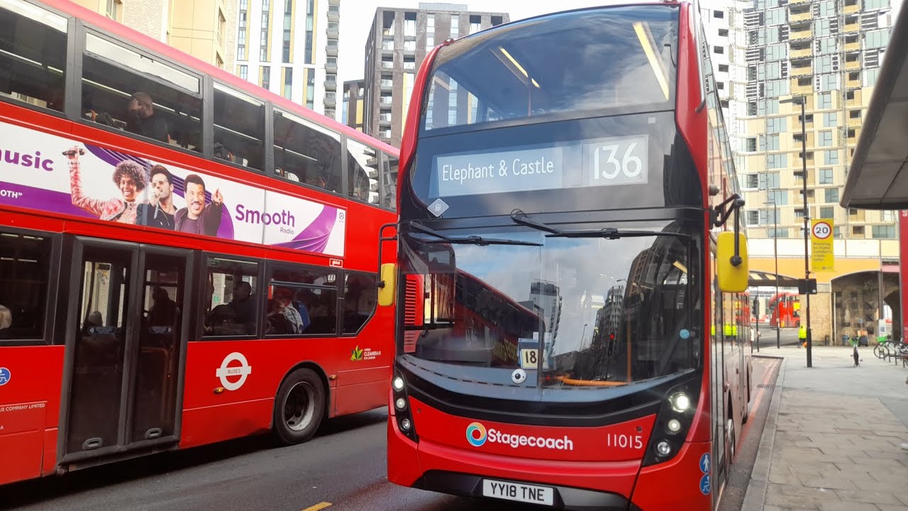 Stagecoach London Route 136 - 11015 YY18TNE (11/2/24) - YouTube
