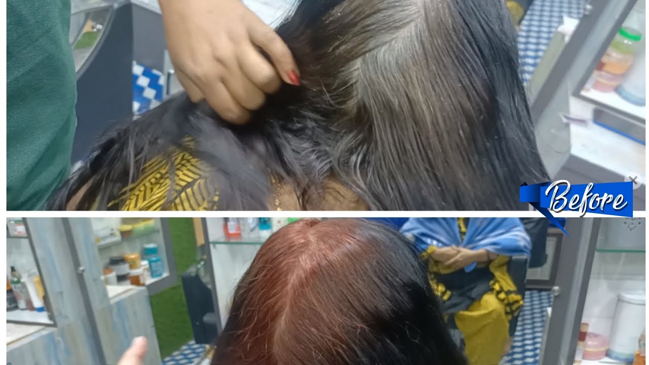 Grey hair polishing | Detangle shiny hair at 1800/- #haircolor # ...